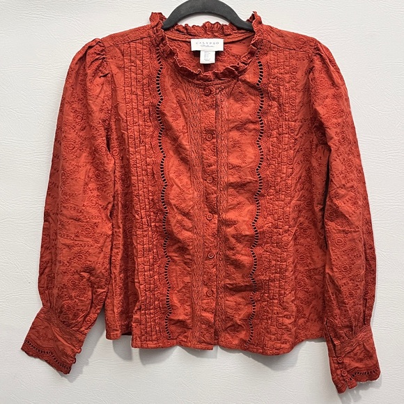 Calypso St. Barth | Tops | Calypso St Barth Rust Button Shirt Victorian ...